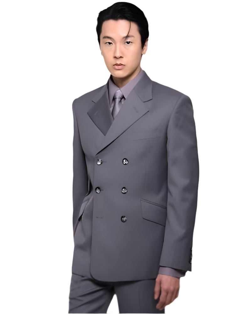 Classic Double-Breasted Suit Jacket – Figure